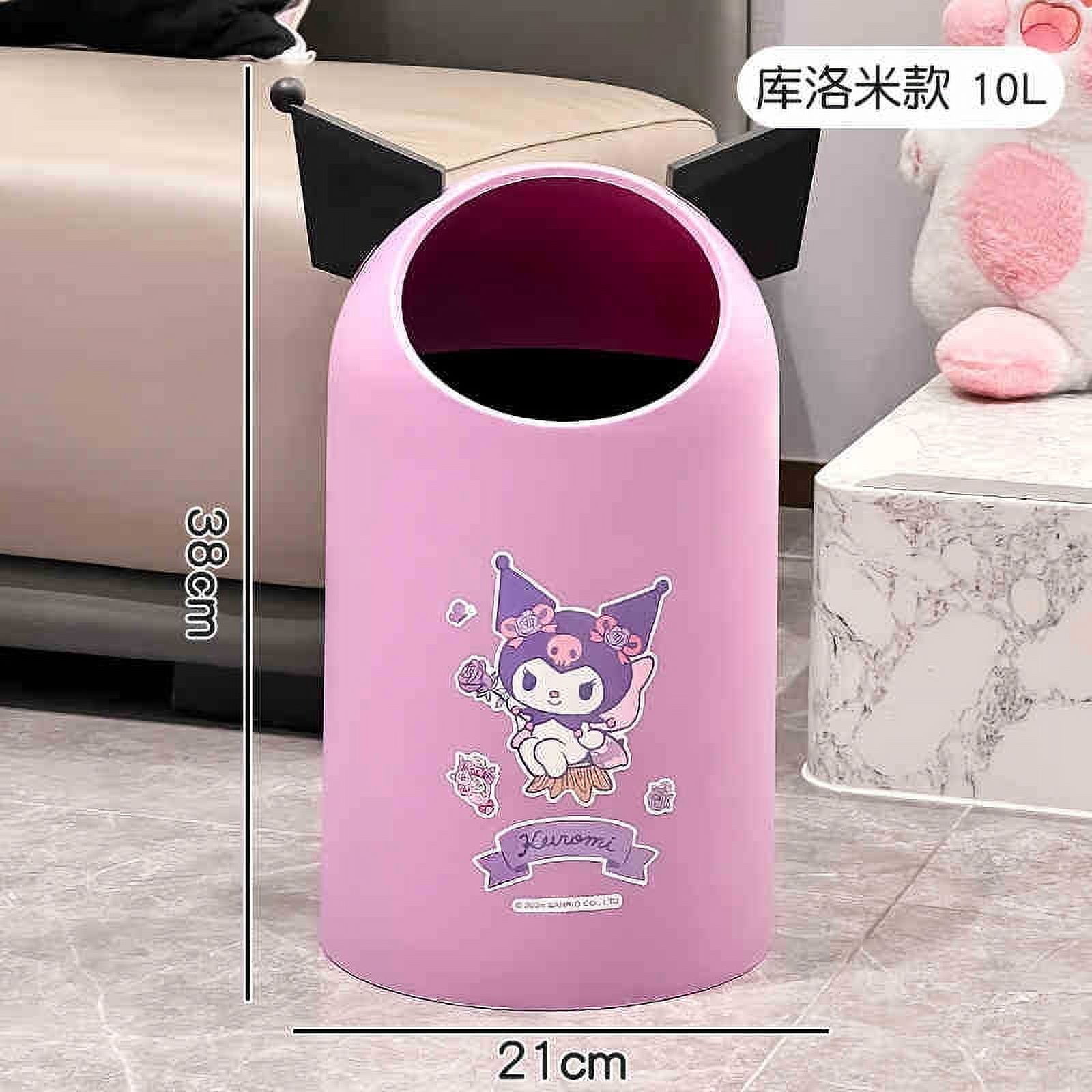 Sanlio Kuromi Cartoon Garbage Can Kawaii Melati Living Room Bedroom ...