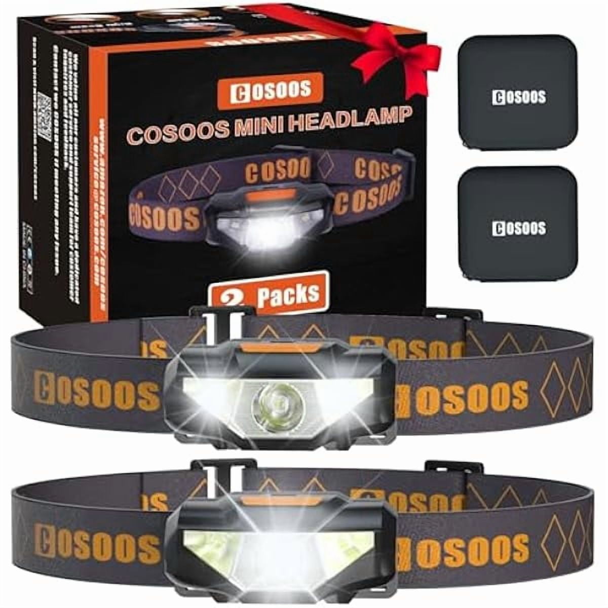 Sanlufa 2 LED Headlamps Flashlights with Portable Cases, 1.6oz Mini ...