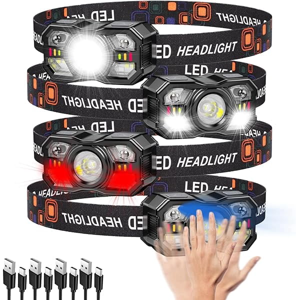 Sanlufa 4 Pack Headlamp Flashlight Head Lamps led Rechargeable ...