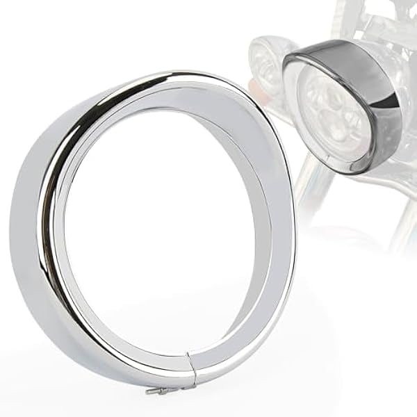 Sanlufa 7’’ Headlight Headlamp Bezel Trim Ring Visor Decorate Trim ...