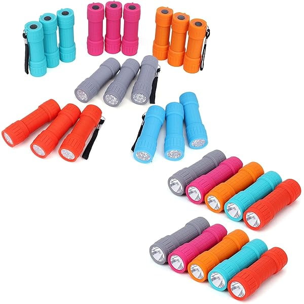 Sanlufa 9-LED Mini Flashlight Set, 28-PACK Super Bright Flashlights ...