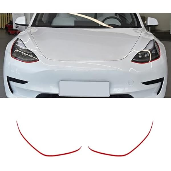 Sanlufa Car Front Headlight Eyebrow Sticker Compatible with Tesla Model ...