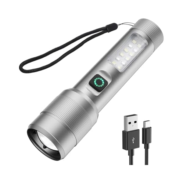 Sanlufa Flashlight High Lumens Rechargeable, 5000 Lumen Super Bright Led Flashlights, Tactical ...