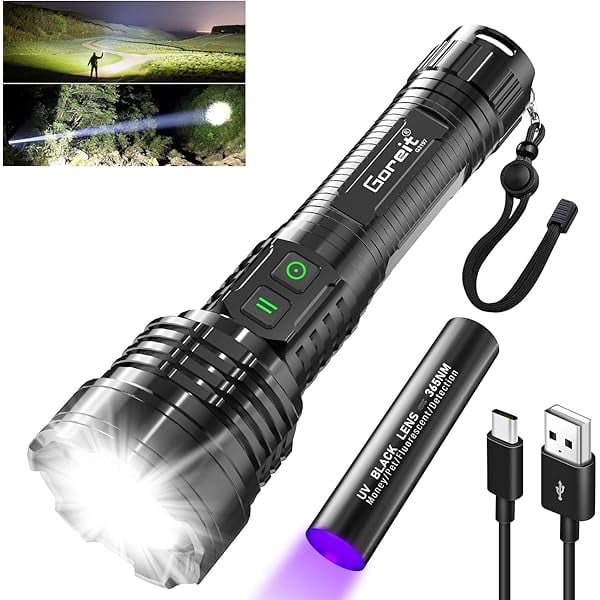 Sanlufa Flashlights High Lumens Rechargeable, 980000 Lumen XHM77.2 Flash Lights Battery Powered ...