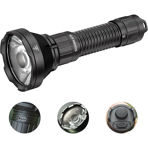 Sanlufa Flashlights High Lumens Rechargeable, Sofirn SF26 Tactical ...