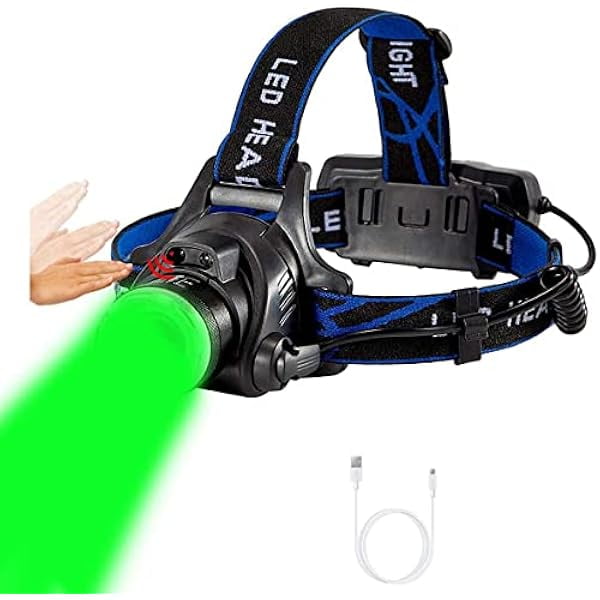 Sanlufa Green Light Headlamp, Hunting Headlamps Rechargeable, Super ...