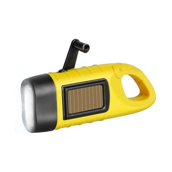 Sanlufa Hand Crank Solar Powered Flashlights,Compact Emergency ...