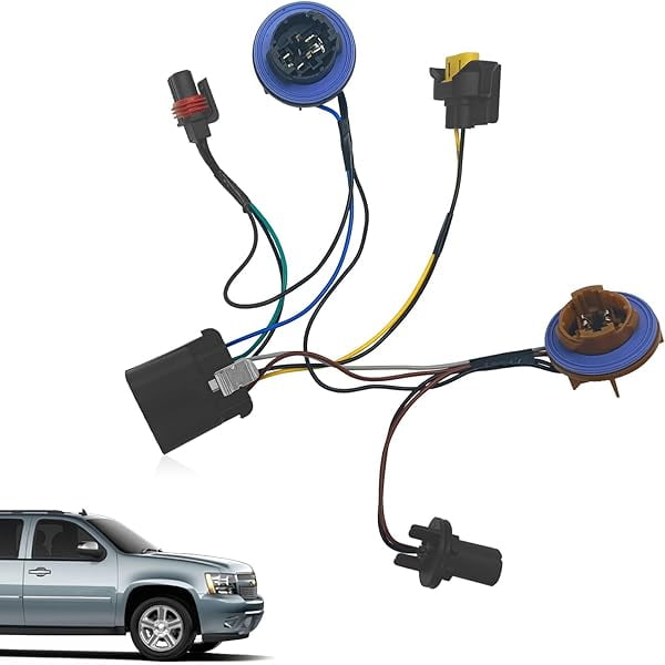 Sanlufa Headlight Wiring Harness, Headlamp Wiring Harness Compatible ...