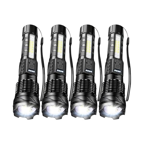 Sanlufa LED Flashlight Rechargeable, Handheld Flashlights with 7 Modes ...