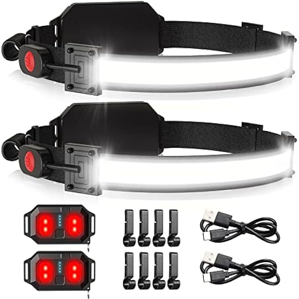 Sanlufa LED Headlamp USB Rechargeable 1000Lumen 230° Wide-Beam LED ...