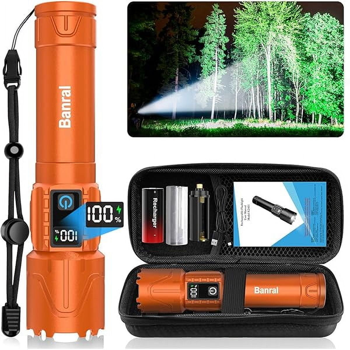 Sanlufa Rechargeable Flashlights High Lumens - Super Bright LED ...