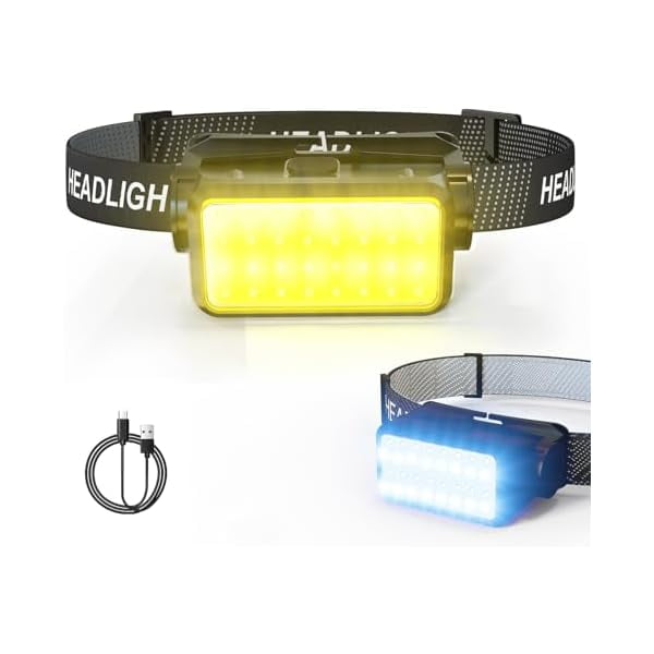 Sanlufa Rechargeable LED Headlamp,Hard Hat Headlight,3000 Lumen Ultra ...