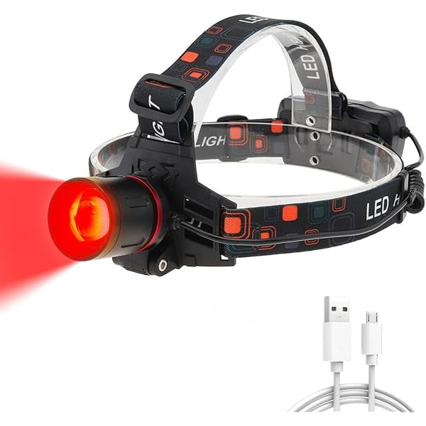 Sanlufa Red Light Headlamp, Rechargeable Red Hunting Lights Headlight ...