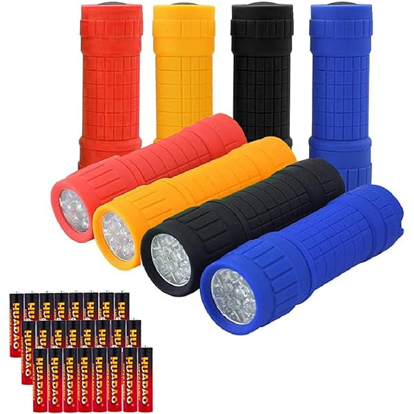 Sanlufa Small Mini Flashlights for Kids 6-Pack , 9-LED Mini Flashlight ...