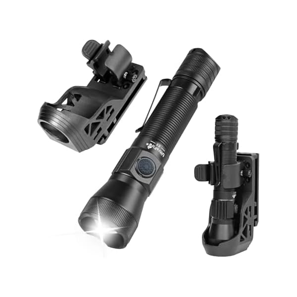 Sanlufa Tactical EDC Flashlight with Holster,1350 High Lumens ...