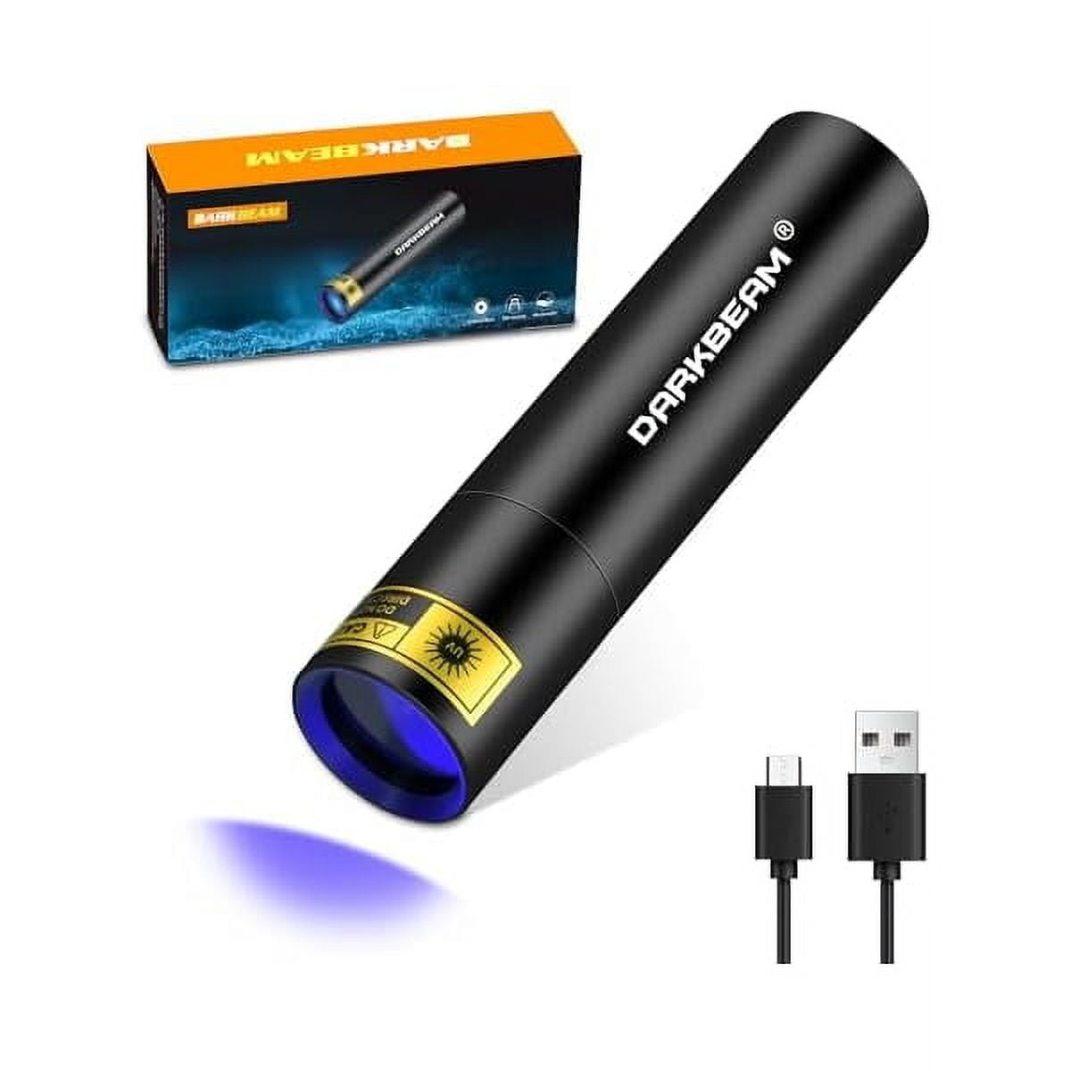Sanlufa UV Black Light Flashlight Mini 365nm - Rechargeable USB Strong ...