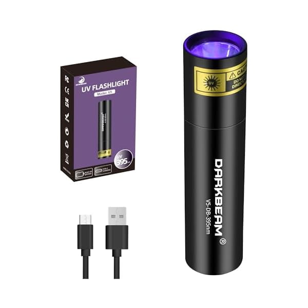 Sanlufa UV Flashlight 395nm Light Blacklight, Mini But Powerful Woods ...
