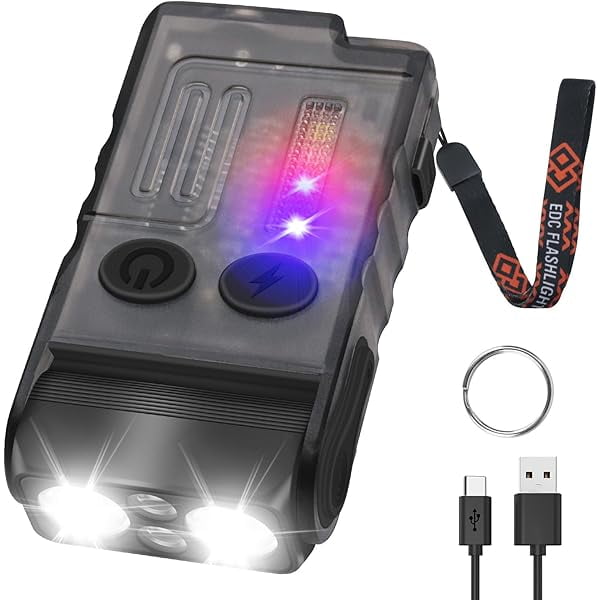 Sanlufa V20 Mini Magnetic Clip EDC Flashlight 1000 Lumens Keychain ...