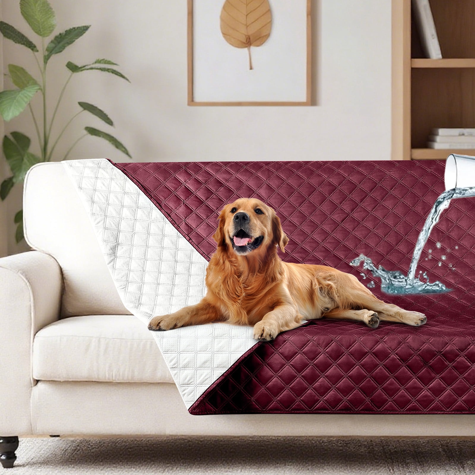 SANMADROLA Waterproof Dog Cat Sofa Cover Blanket, Double-Sided 52x82 ...