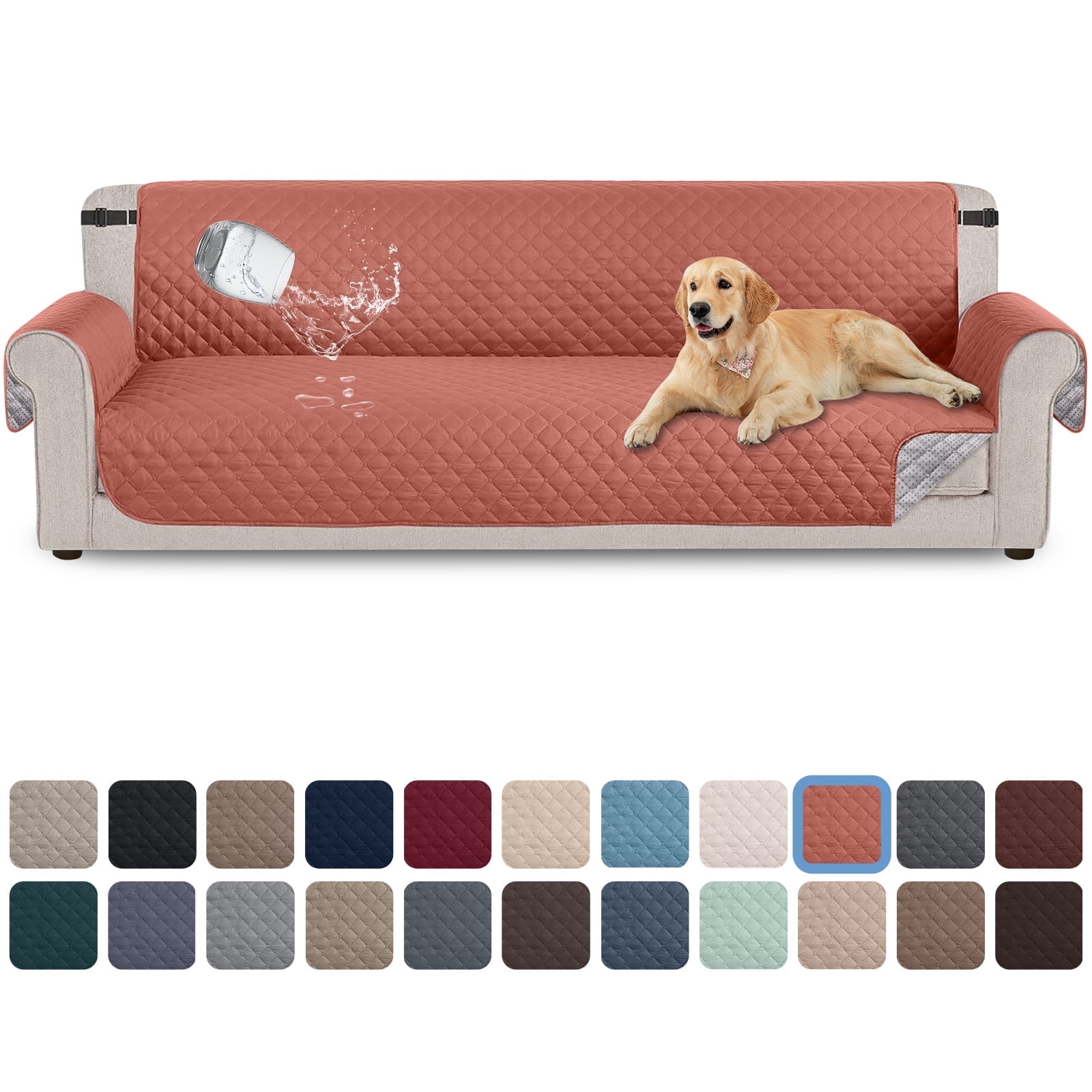 SANMADROLA 100% Waterproof Sofa Cover, Anti-Slip Furniture Protector ...