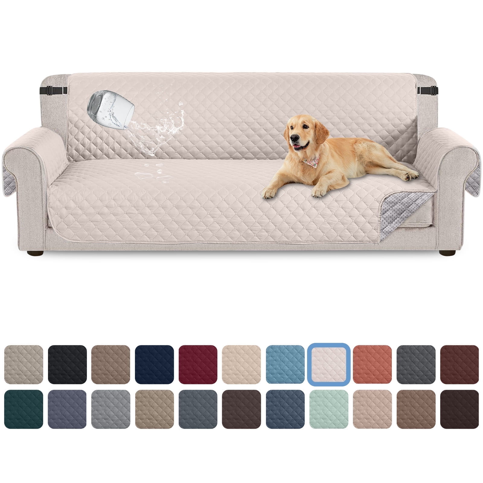 SANMADROLA 100% Waterproof Sofa Cover, Anti-Slip Leakproof Couch ...