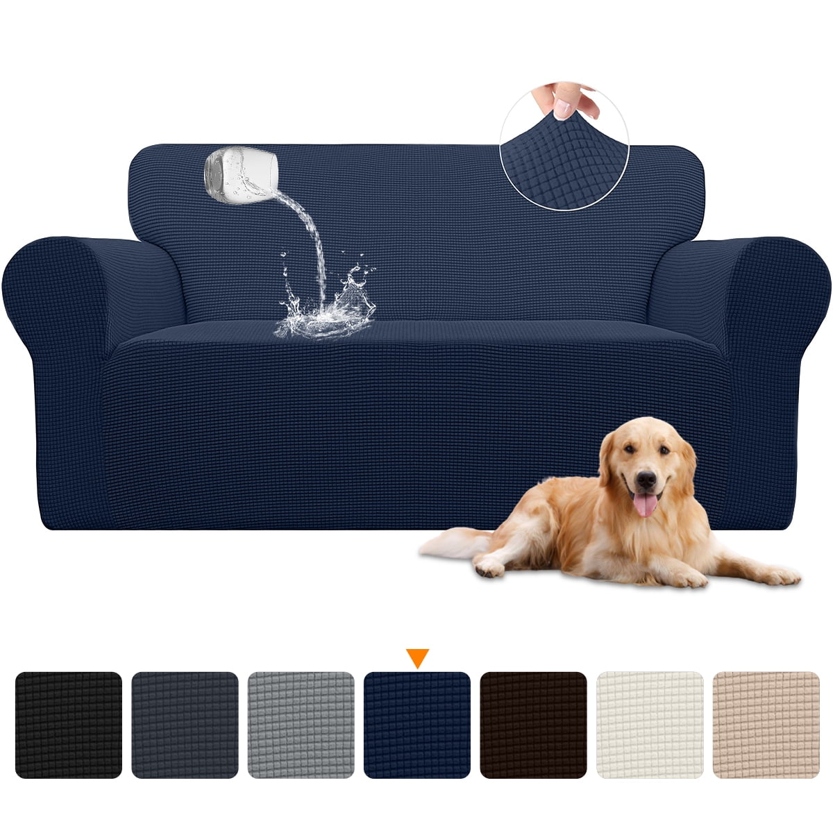 Sanmadrola 100% Waterproof Sofa Cover Non Slip Couch Cover Stretch ...