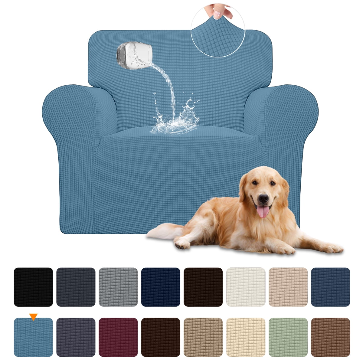 Sanmadrola 100% Waterproof Sofa Cover Non Slip Couch Cover Stretch ...