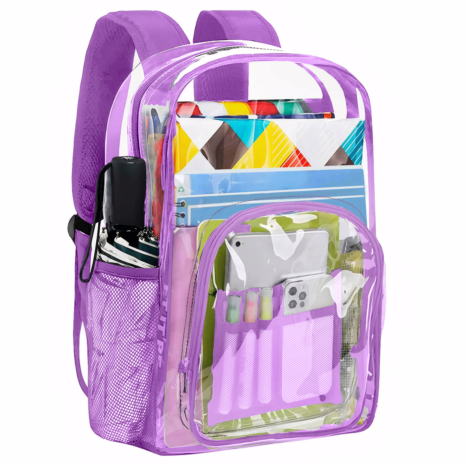 DALIX Small Clear Backpack - Transparent PVC School Security Bag, Large ...