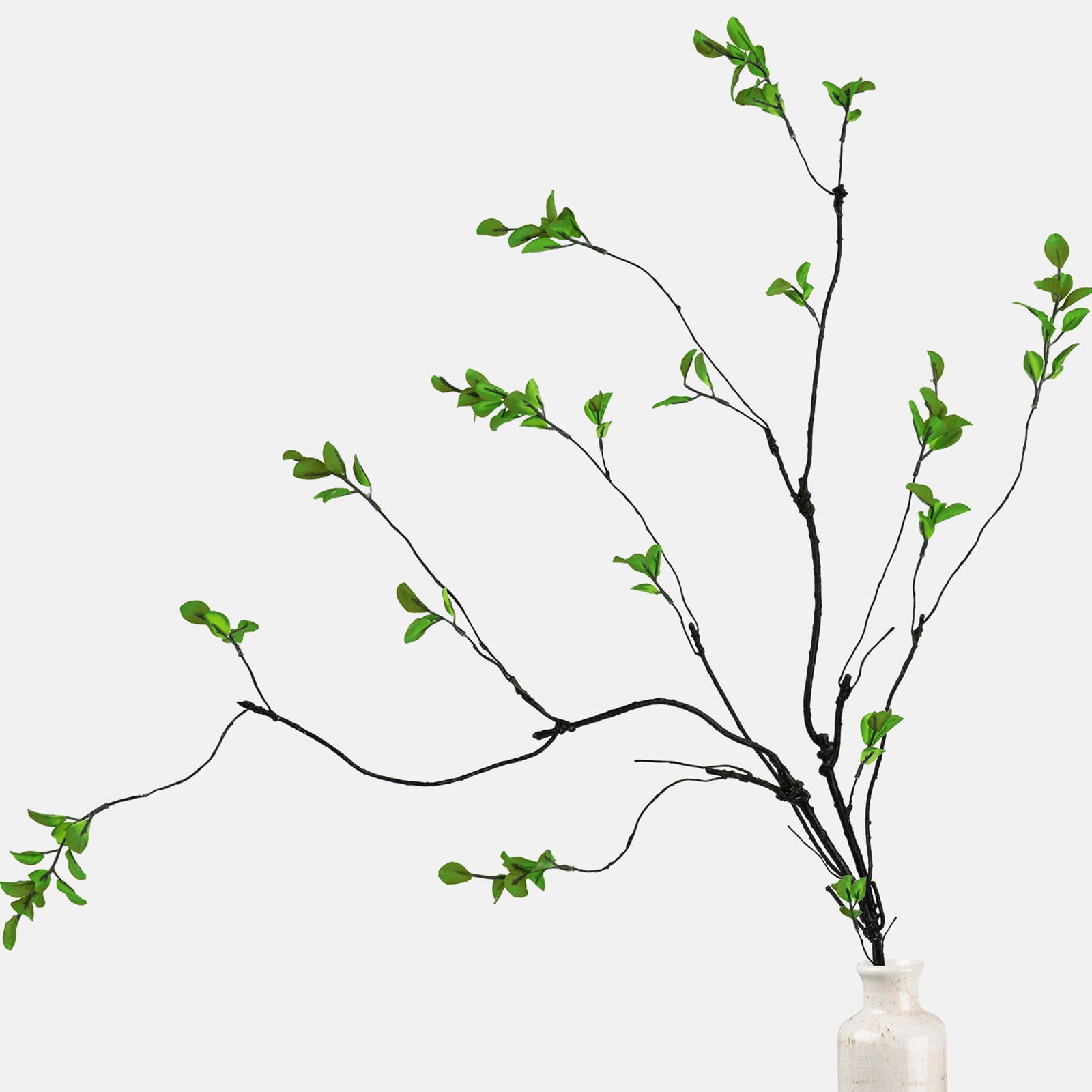 Sanmadrola 2 Pcs Artificial Ficus Branches Faux Eucalyptus Stems 38 ...