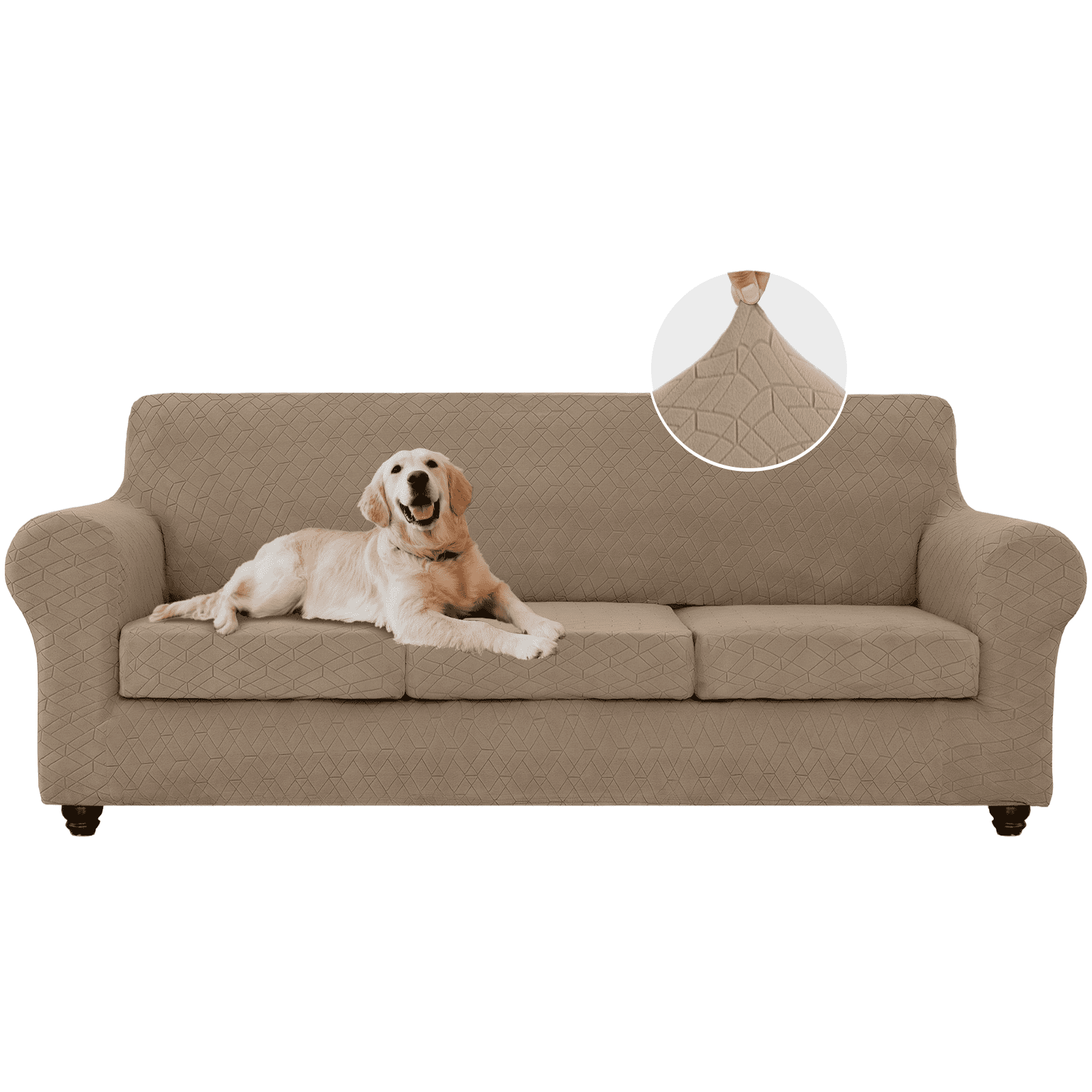 Sanmadrola 4 Piece High Stretch Sofa Slipcover Oversized Sofa Cover ...