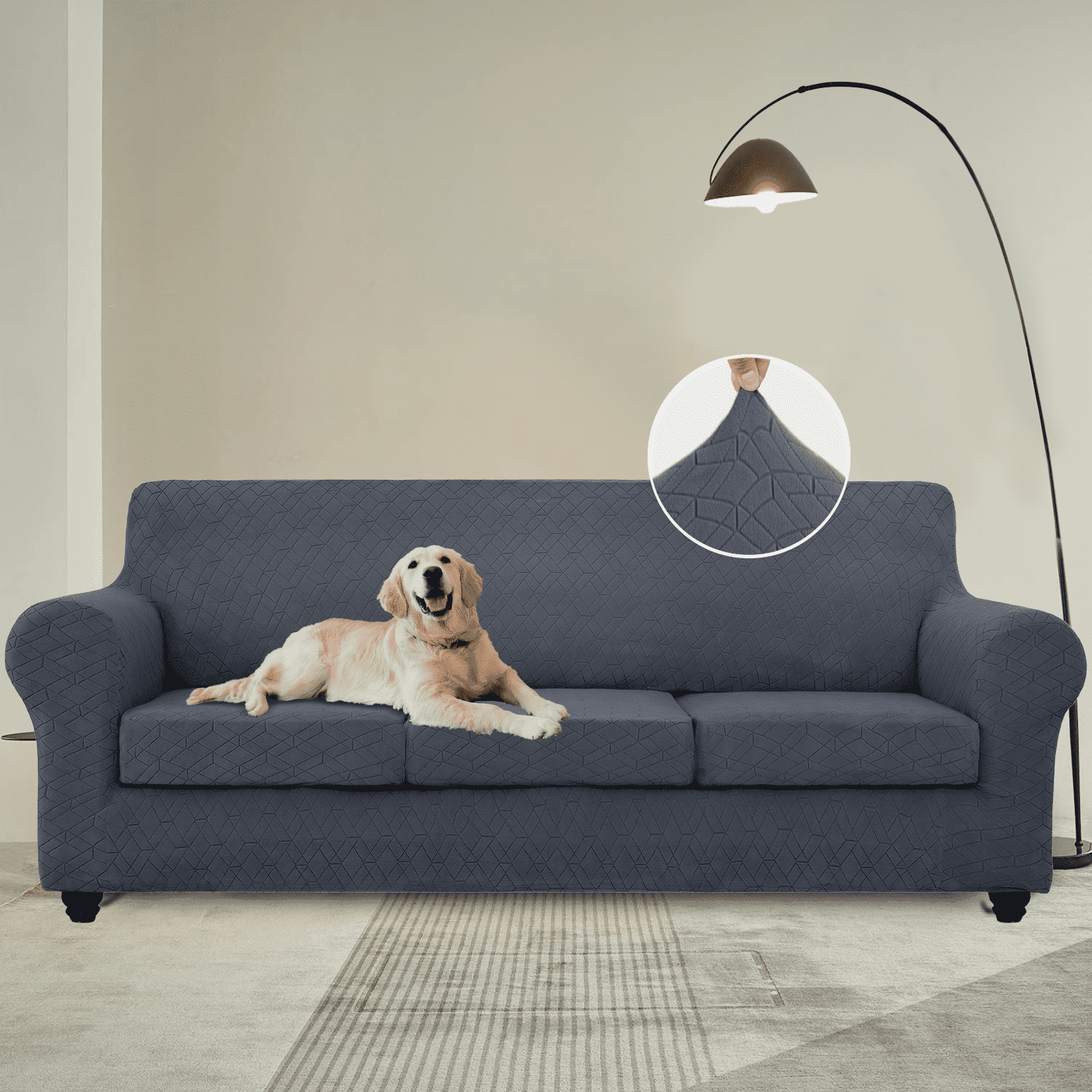 Sanmadrola 4 Piece High Stretch Sofa Slipcover Oversized Sofa Cover ...