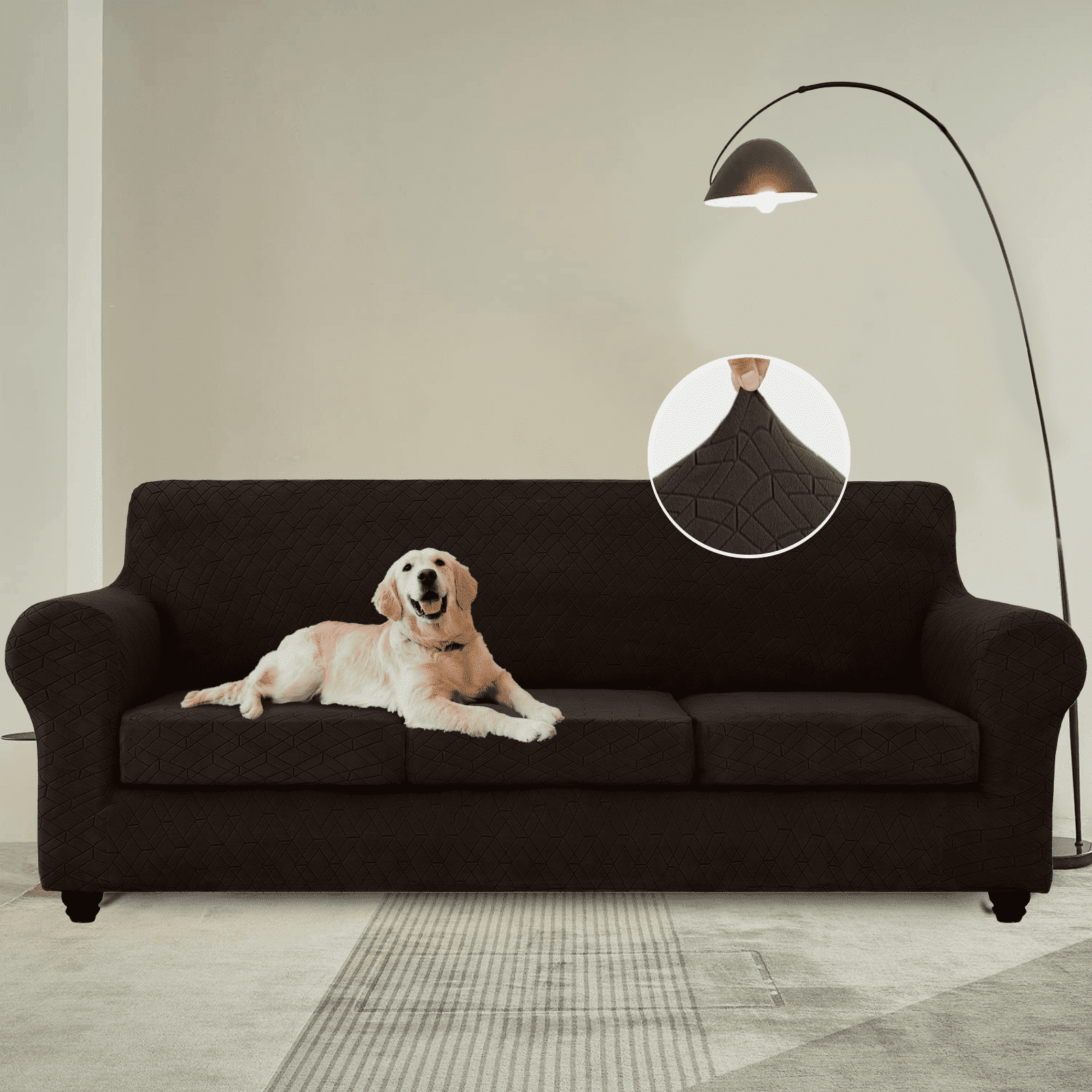 Sanmadrola 4 Piece High Stretch Sofa Slipcover Oversized Sofa Cover ...
