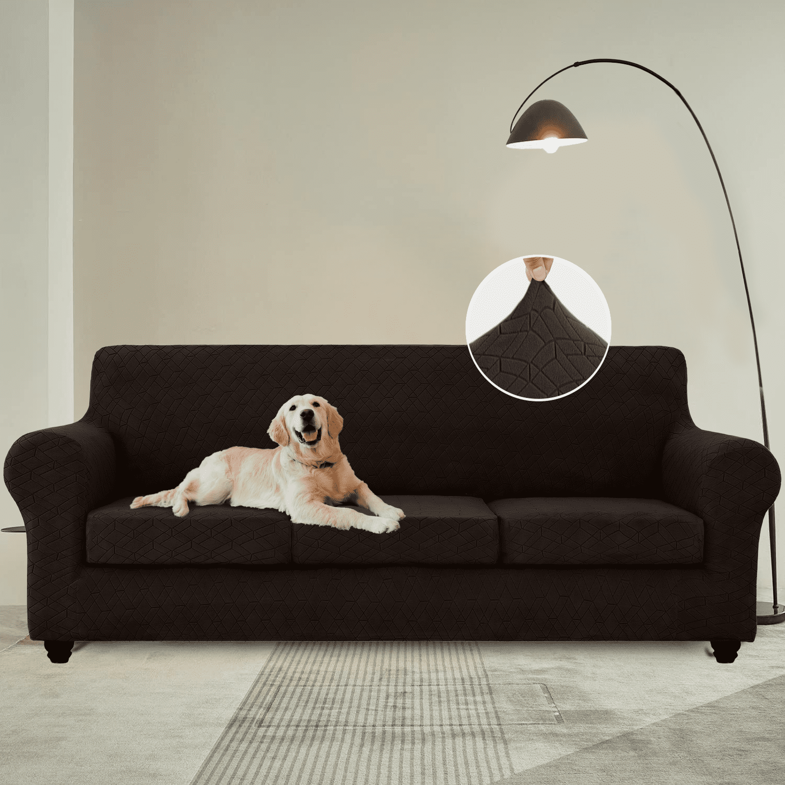 Sanmadrola 4 Piece High Stretch Sofa Slipcover Oversized Sofa Cover ...