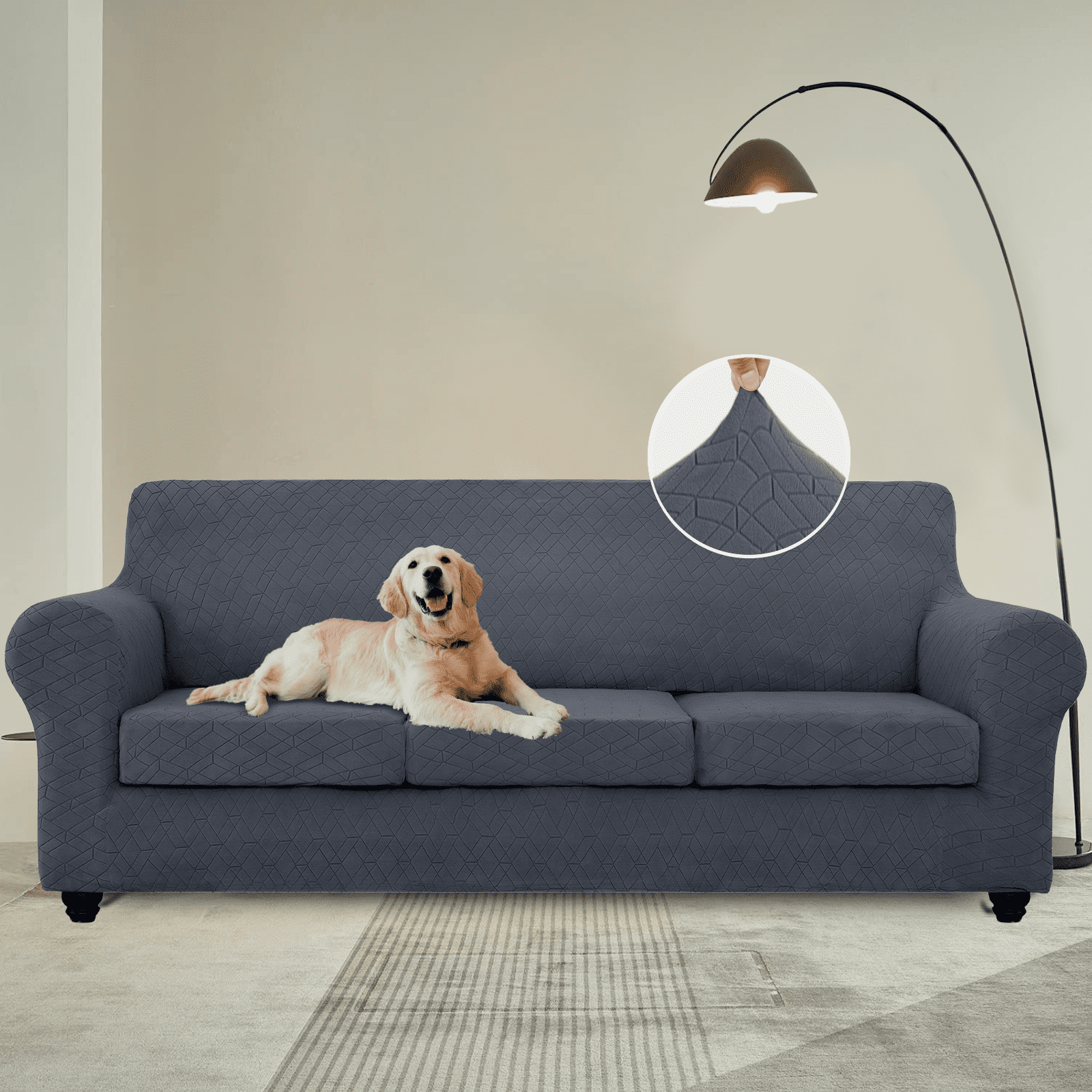 Sanmadrola 4 Piece High Stretch Sofa Slipcover Oversized Sofa Cover ...