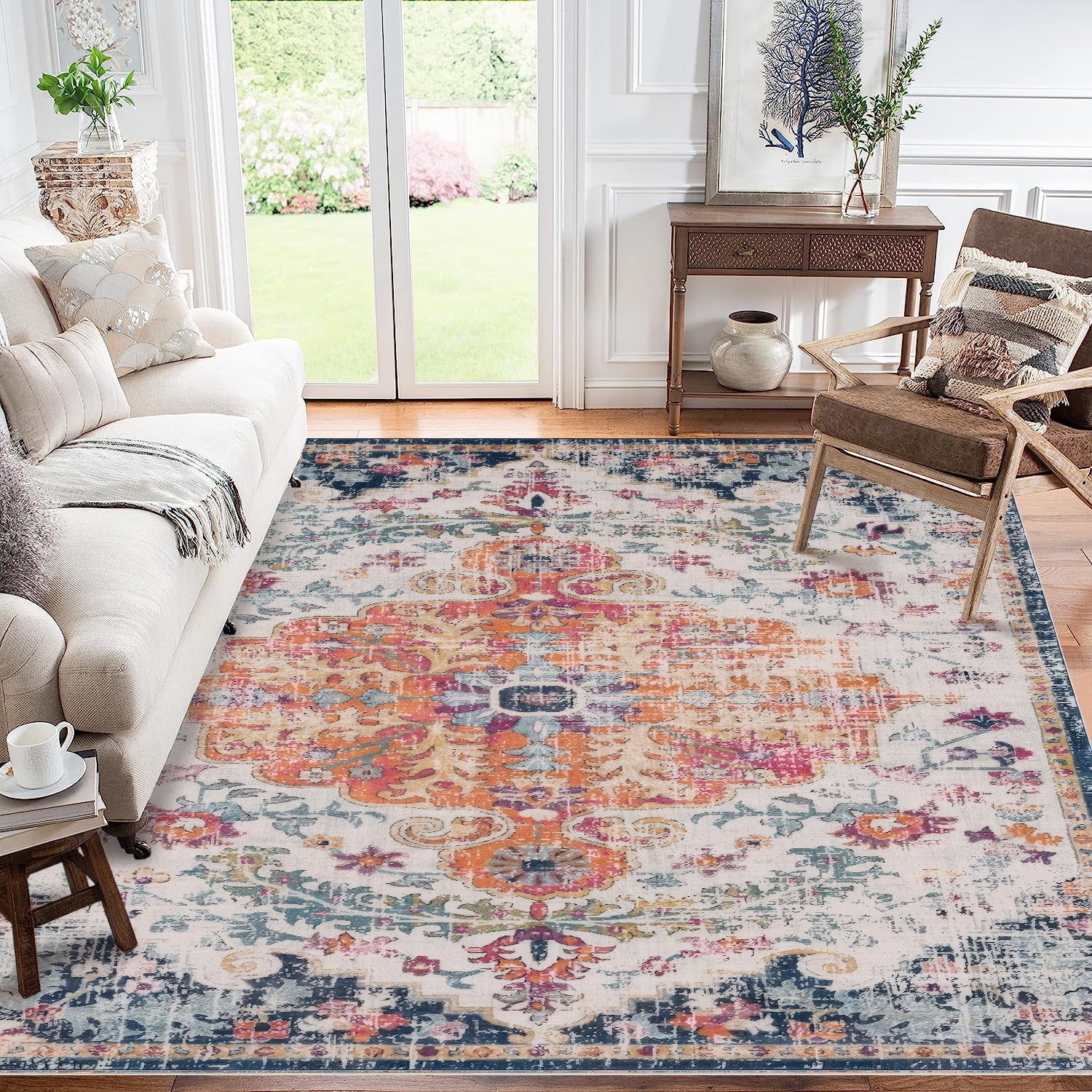 Sanmadrola 5x7 Area Rugs for Living Room Carpet Washable Rug Non Slip ...