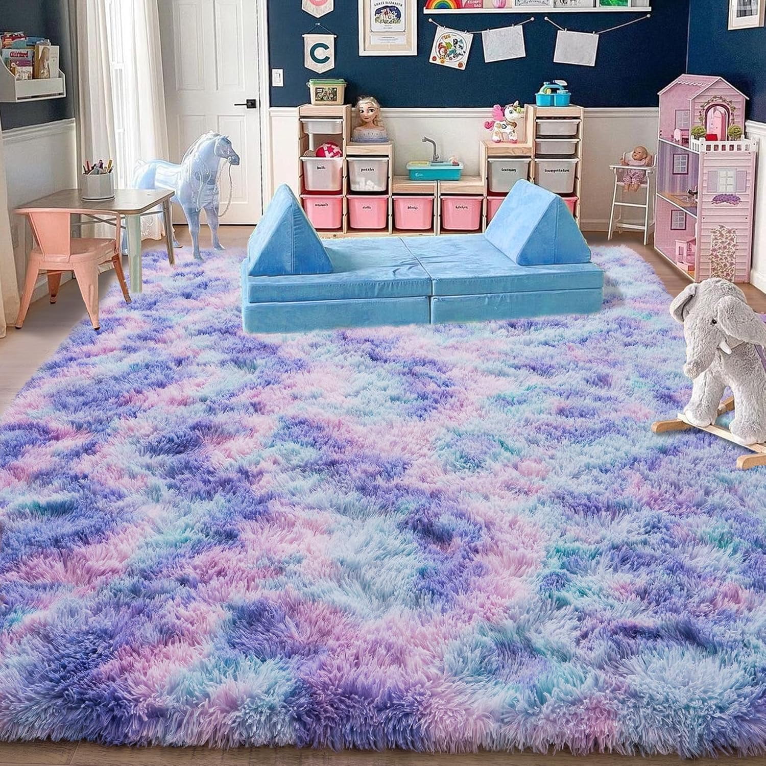 Sanmadrola Area Rug for Bedroom,6.5'X8.2',Fluffy Shag Rug for Living ...