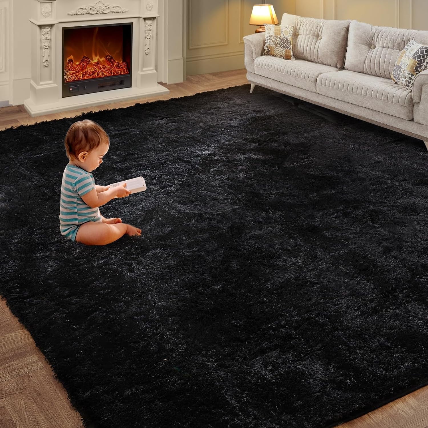 Sanmadrola Area Rug for Bedroom,6.5'X8.2',Fluffy Shag Rug for Living ...