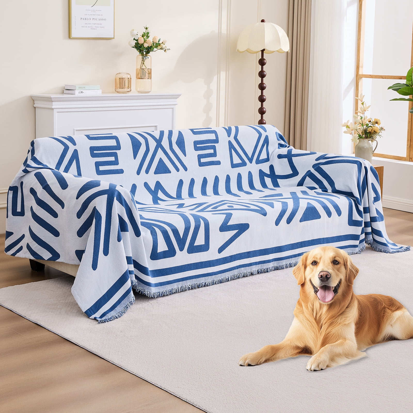 Walmart Black Friday Deals 2025 - Sanmadrola Boho Sofa Cover Chenille ...