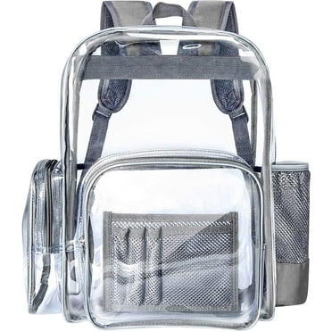 SANMADROLA Clear Backpack, Heavy Duty PVC Transparent Backpack Stadium ...