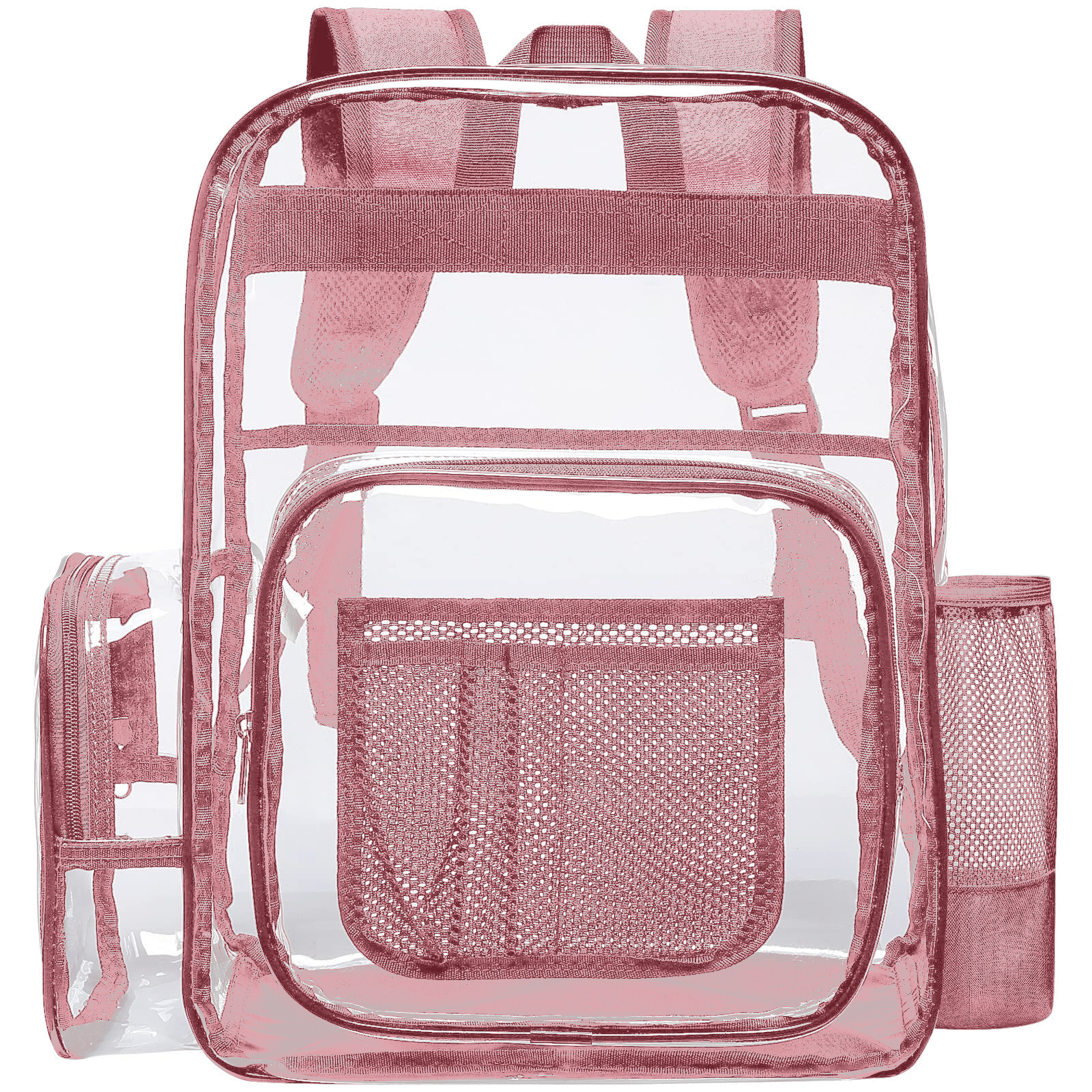 Sanmadrola Clear Backpack Heavy Duty Stadium Approved School Bookbag ...