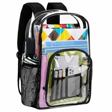 clear backpack, heavy duty pvc transparent backpack stadium approved ...