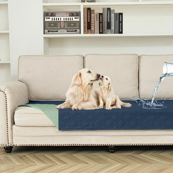 100% Double Sided Waterproof Dog Blanket Soft Pet Bed Cover Reversible ...