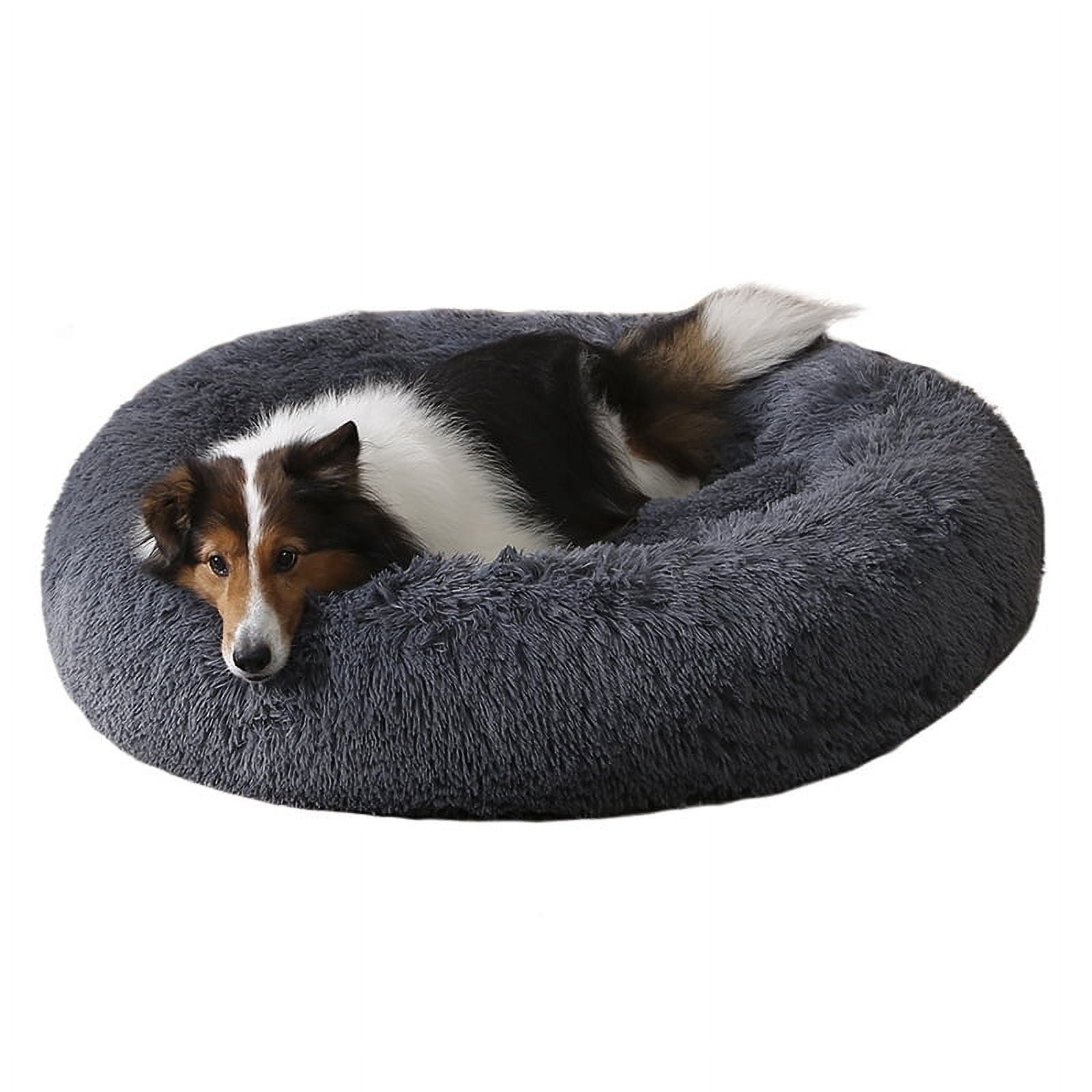 Sanmadrola 30-Inch Calming Bed for Medium Dogs & Cats, Washable, Anti ...