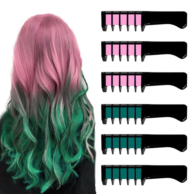 Sanmadrola Hair Chalk Comb for Girls Washable Temporary DIY Hair Color ...