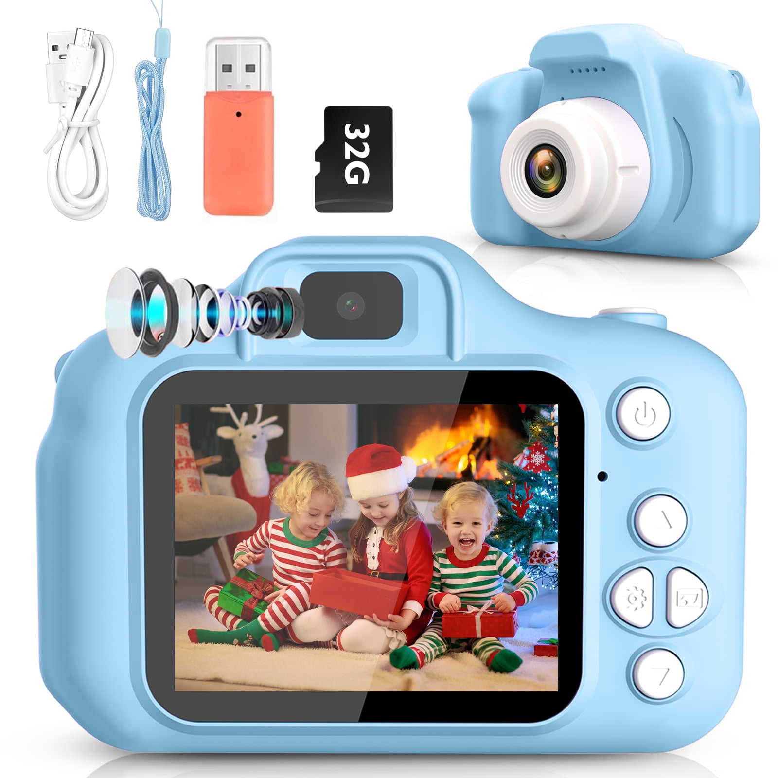 Sanmadrola Kids Camera: Little Child's HD Digital Video Camera Toy with ...