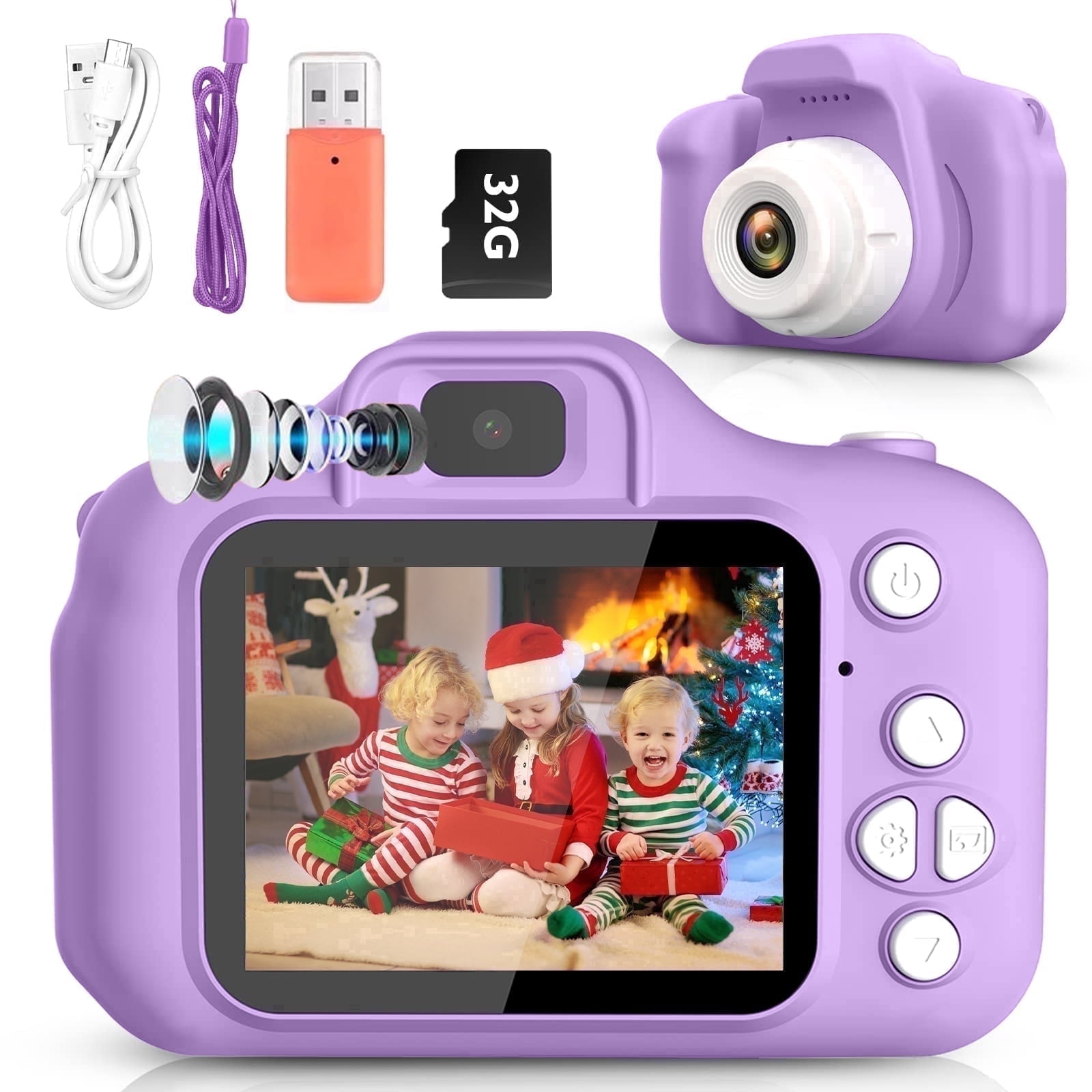 PayUSD Kids Camera, HD Digital Video Camera for 3-9 Years Old, Selfie ...