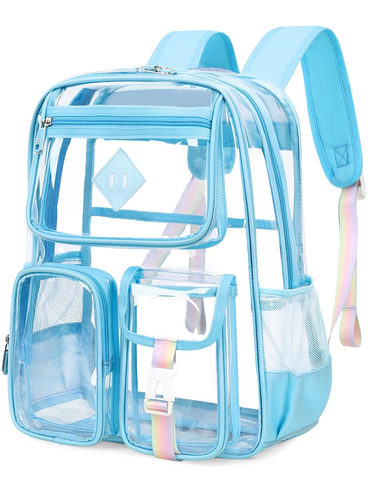 Sanmadrola Large Clear Backpack Heavy Duty Stadium Approved See Through ...