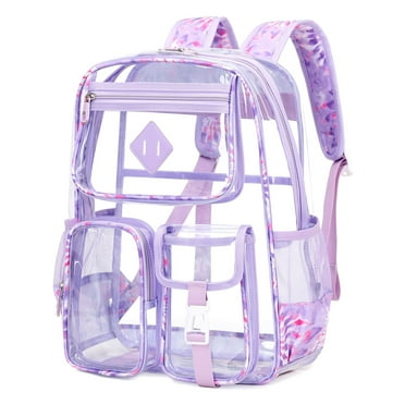 Vafful Clear Backpack for School Stadium Heavy Duty PVC Transparent ...