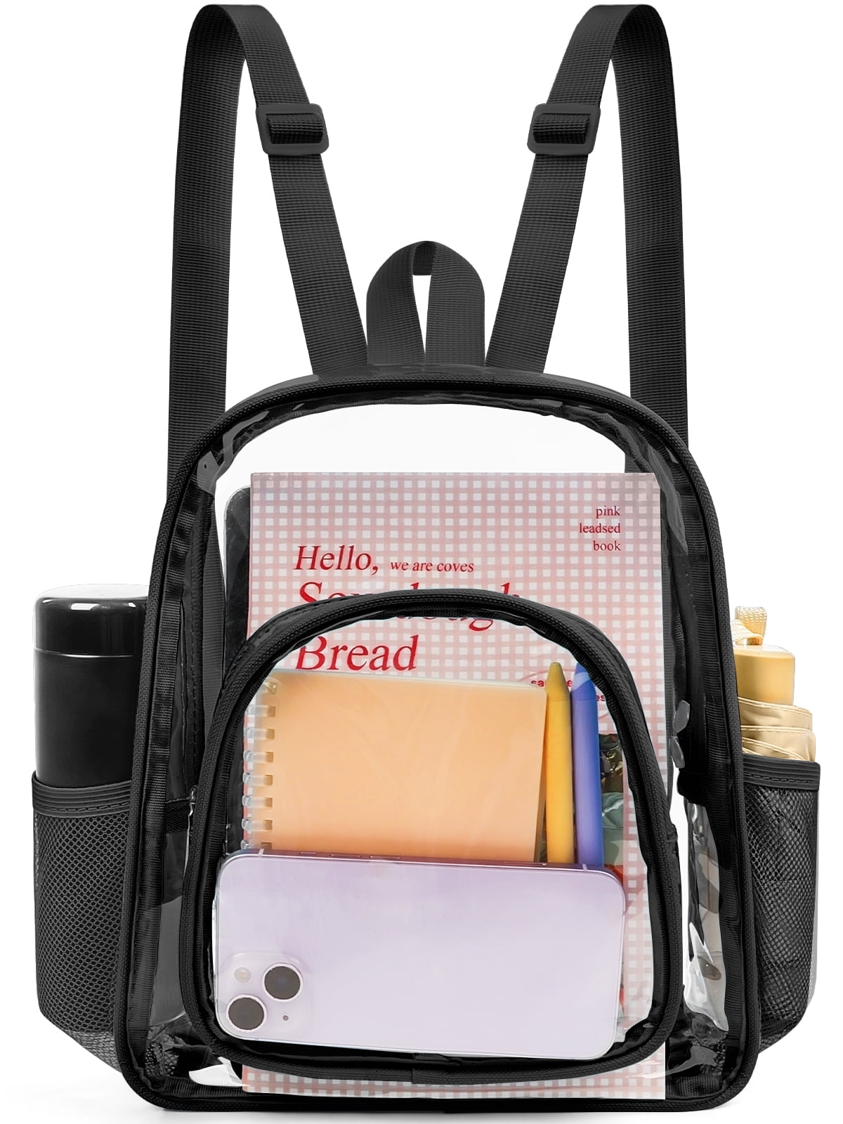 Sanmadrola Mini Clear Backpack Heavy Duty Stadium Approved PVC ...