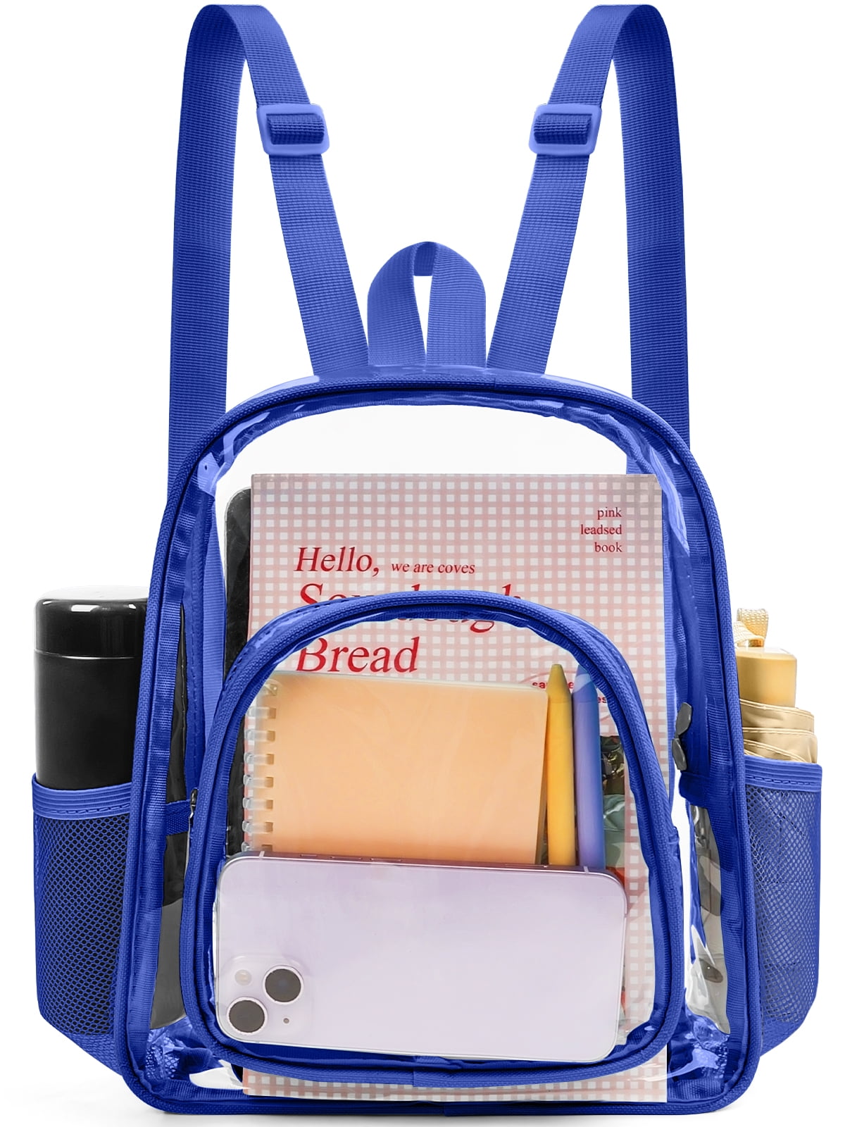 Sanmadrola Mini Clear Backpack Heavy Duty Stadium Approved PVC ...